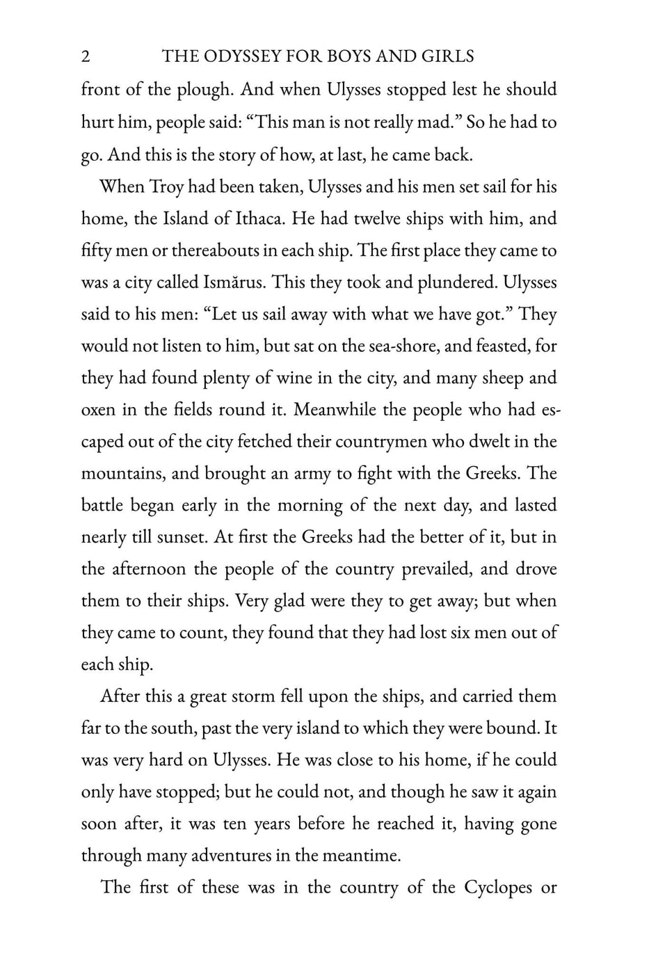 The Odyssey For Boys and Girls - Alfred J. Church — New West Press